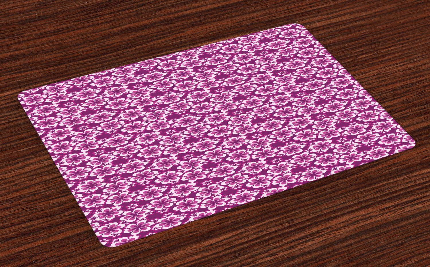 Purple Placemats Set of 4 Abstract Petals of Blossoming Summer in ...