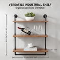 Industrial Wall Mounted Iron Floating Pipe Shelves/Shelving/Racks ...