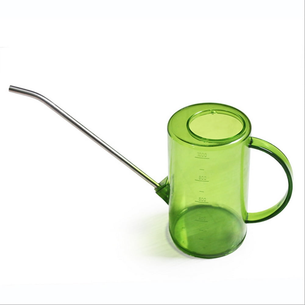 Plastic Watering Can Pot Stainless Steel Long Mouth Garden Flowers ...