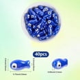 40Pcs Handmade Porcelain Ceramic Beads Hand Painted Bright Glazed ...