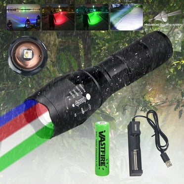Vastfire Tactical LED 500 Lumens Flashlight, Black - Walmart.com