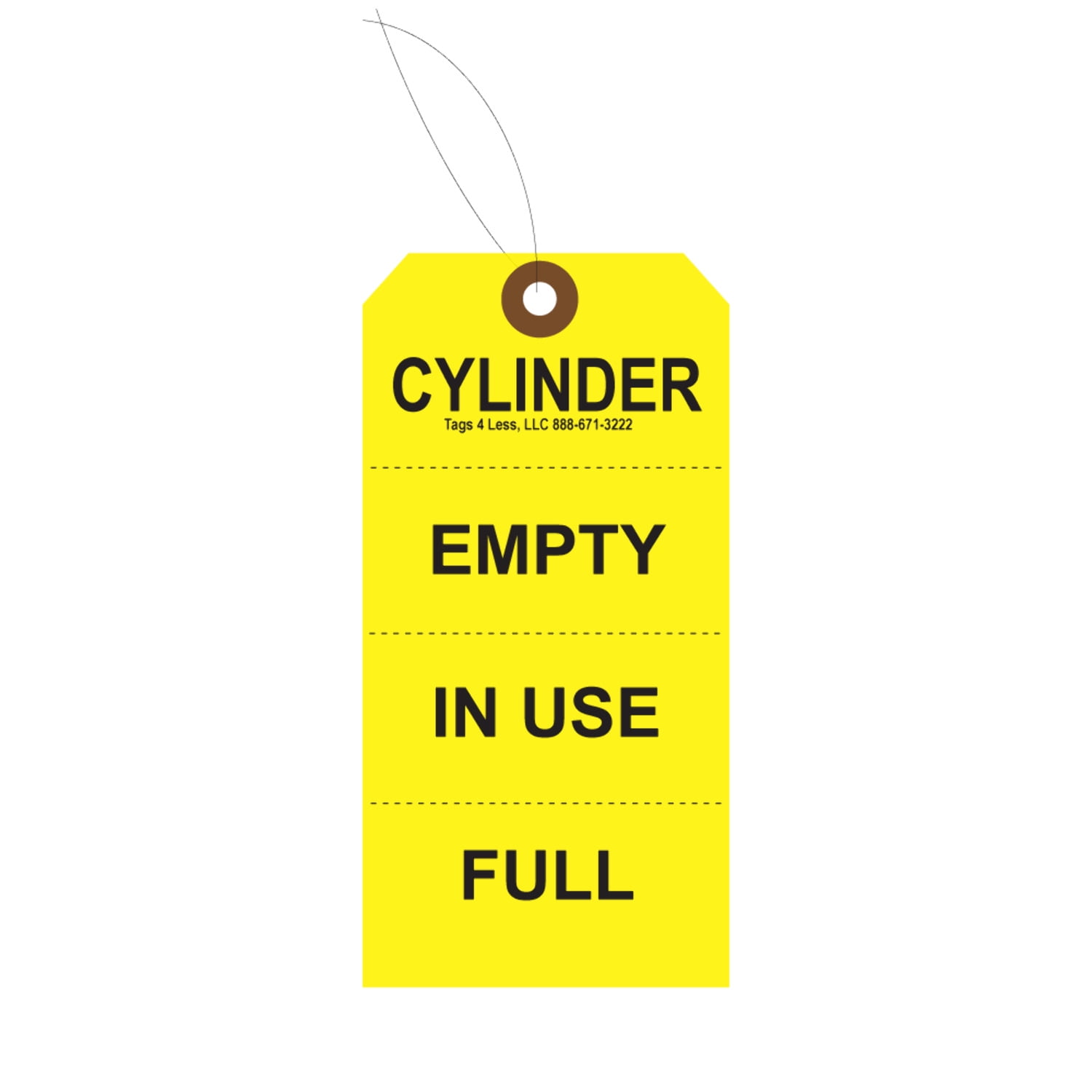 Full In Use Empty Cylinder tag 50 per order - Walmart.com
