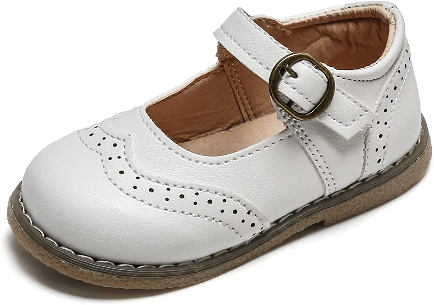 Girl's Classic Mary Jane School Uniform Shoes Flat Dress Shoes ...