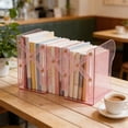Clear Expandable PET Bookends, Foldable Desktop Book Stand Organizer ...
