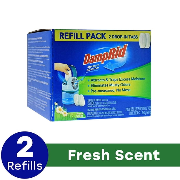 DAMPRID Drop-in Tab Refill Pack Moisture Absorber, Fresh Scent ...