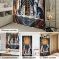 Bathroom Shower Curtain Retro Cat Oil Painting Waterproof Shower ...
