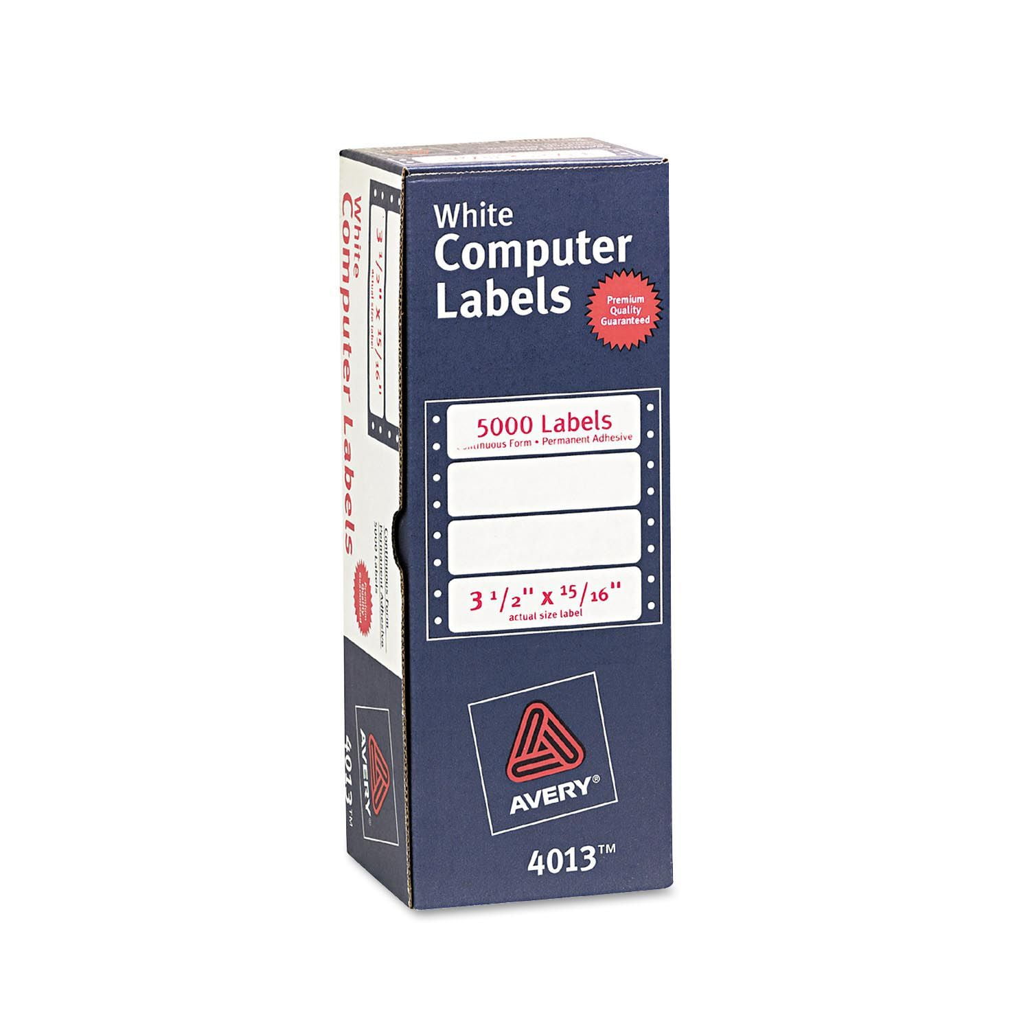 Avery Continuous Dot Matrix Mailing Labels, Pin-Fed, 15/16 x - Walmart.com Avery Continuous Dot Matrix Mailing Labels, Pin-Fed, 15/16 x - Walmart.com