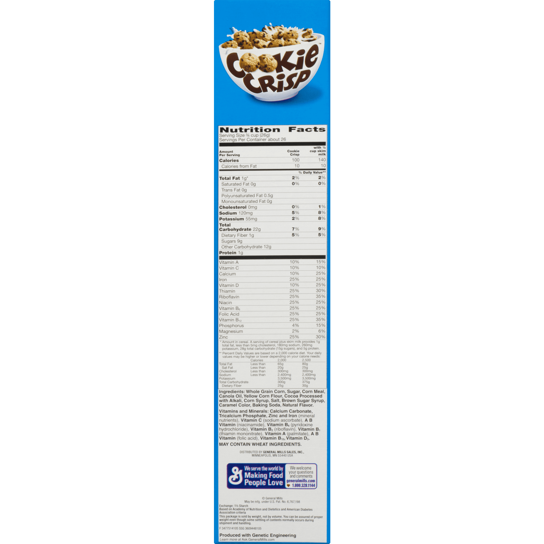 Cookie Crisp Cereal Nutrition Facts