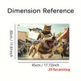 4pcs Placemats, Cats, Dogs, and Fish in a Market Scene Theme placemats ...