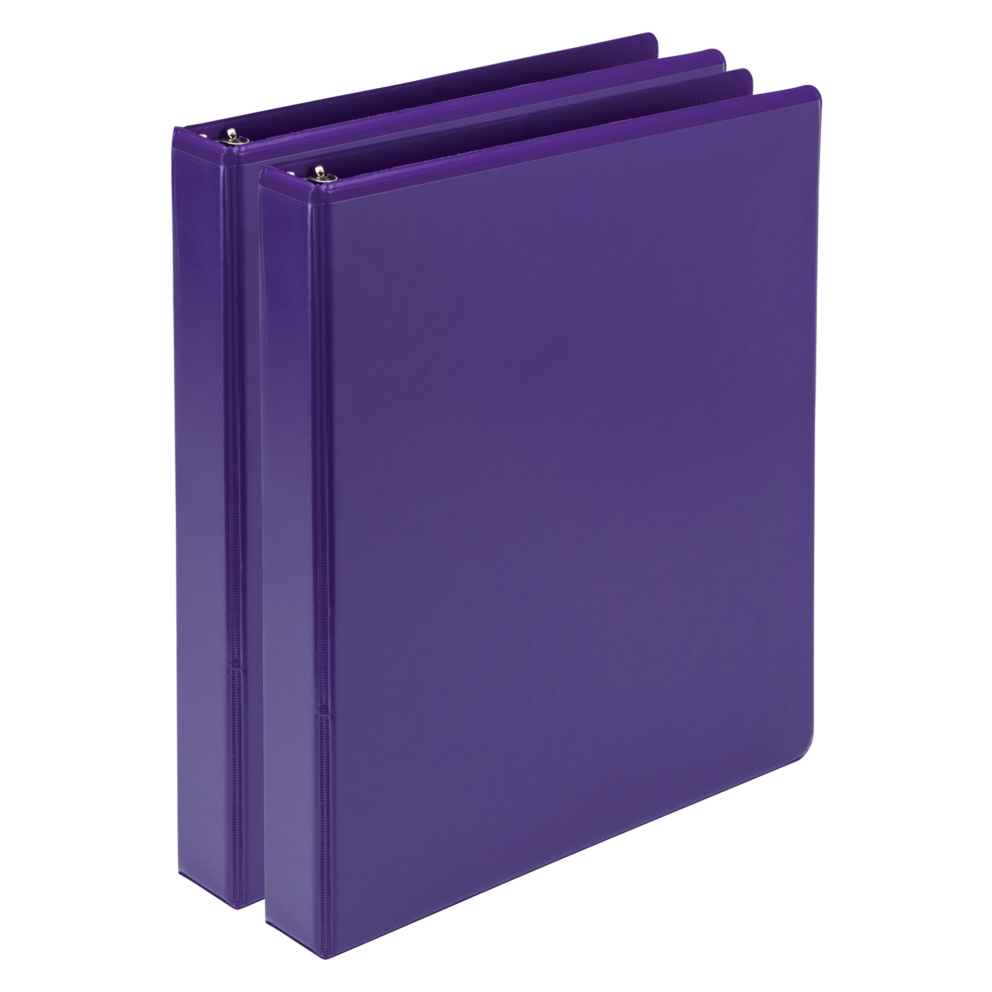 Samsill Earth's Choice Durable 1" Round Ring View Binders, Purple, 2 ...
