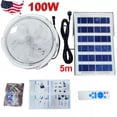 Solar Power Ceiling Pendant Light Remote Control Outdoor Indoor Lamp ...