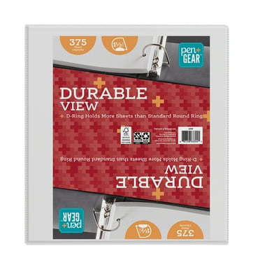Pen+Gear Durable View 3-Ring Binder with 1-inch Rings, 1” Slanted D ...