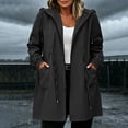 BiZtdJrK Women's Rain Jacket Lightweight Plus Size Long Raincoat ...