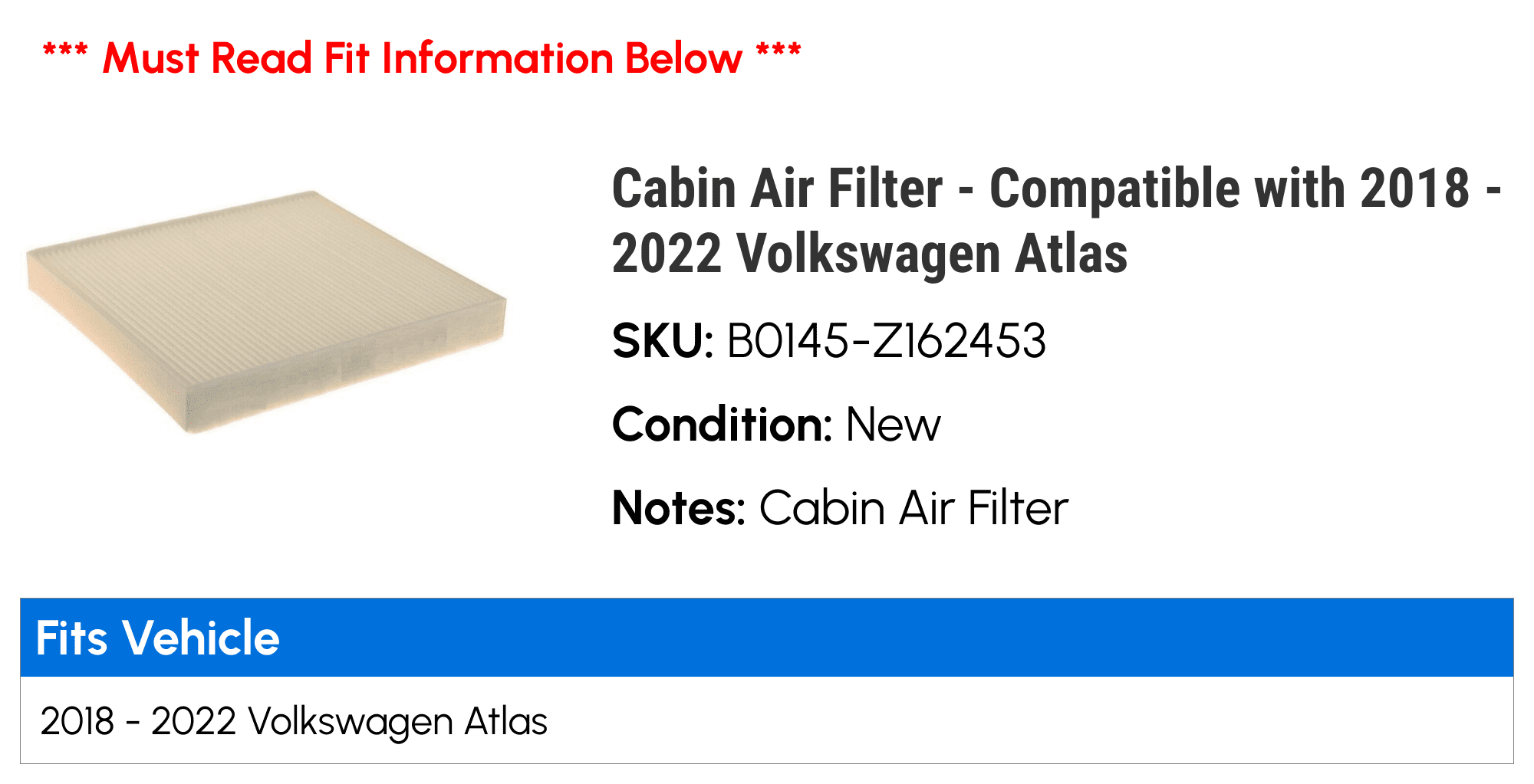 Vw atlas cabin air filter store