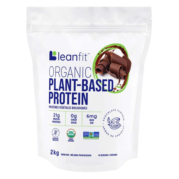 LeanFit Organic Plant Based Protein (Natural Chocolate 2kg) - Walmart.ca