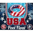 Playtek Toys USA American Flag Tube Ring Inflatable Pool Float ...