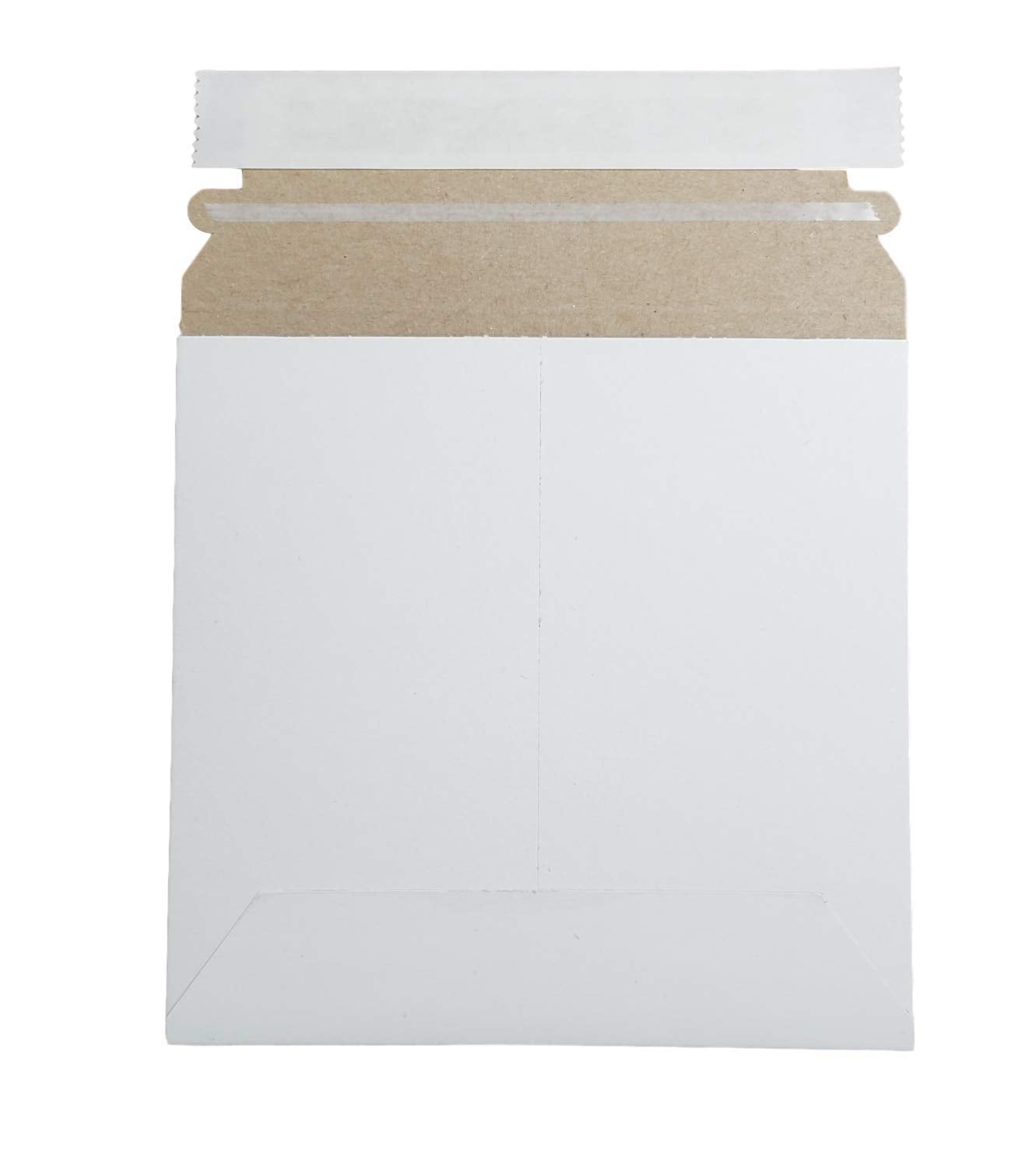 Hard Stay Flat White Mailers - Envelopes with Self-Seal Tape for ...