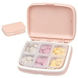 2 Pocket Pill Caddy Travel Plastic Container Medicine Tablet Case ...