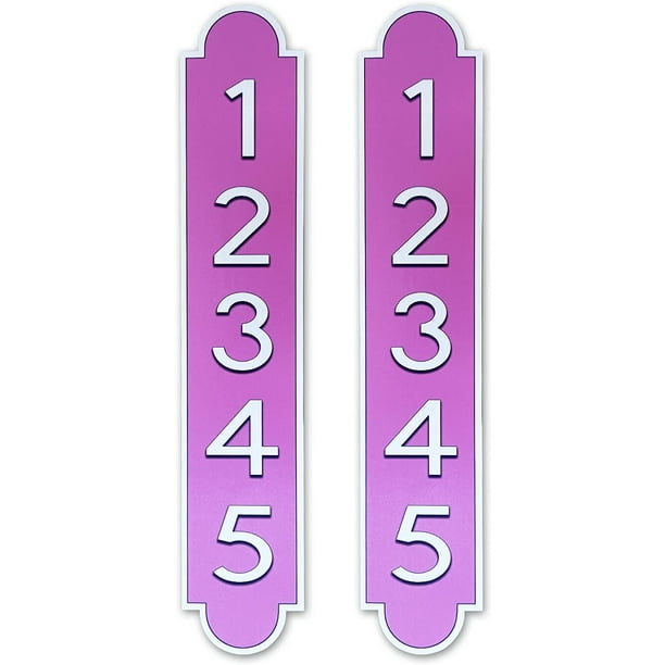 Customized Address Numbers Stickers 2 Pack, Highly Reflective Aluminum ...