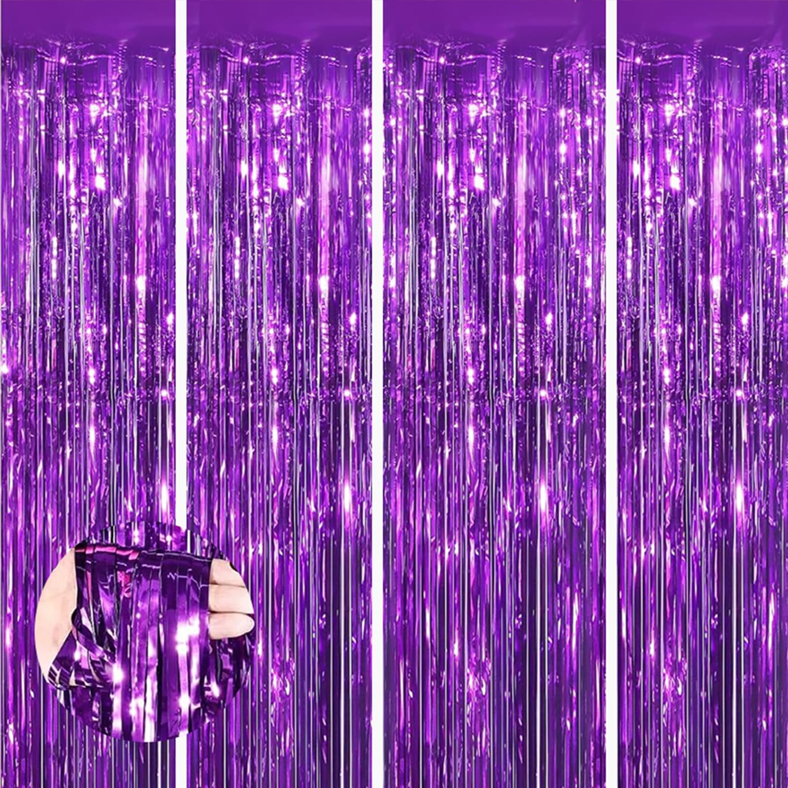 Cortina de aluminio color morado Backdrop Keyali, paquete de 4 unidades ...