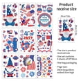 9 Pcs 4th of July Window Stickers, Red White Blue Patriotic ...