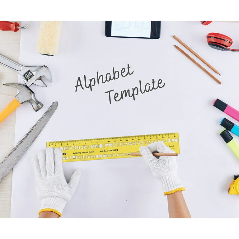 Letter Mate Ruler Traceease Alphabet Letter Stencils - Upper & Lower ...