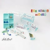 John Bead Joy Filled Storage Stackable Containers 2/Pkg-Clear/Turquoise ...