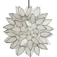 Modern Home Nautical White Capiz Shell Lotus Ceiling Pendant Light - 10 ...