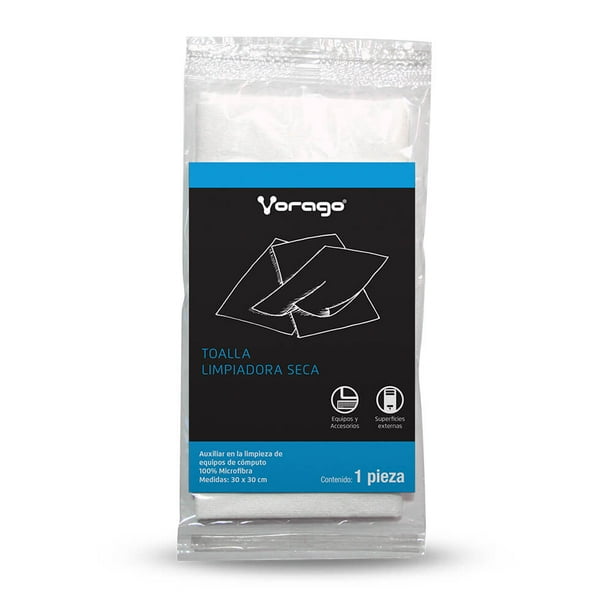Toalla seca electrostática Vorago CLN-103 microfibra 30 x 30 cms ...