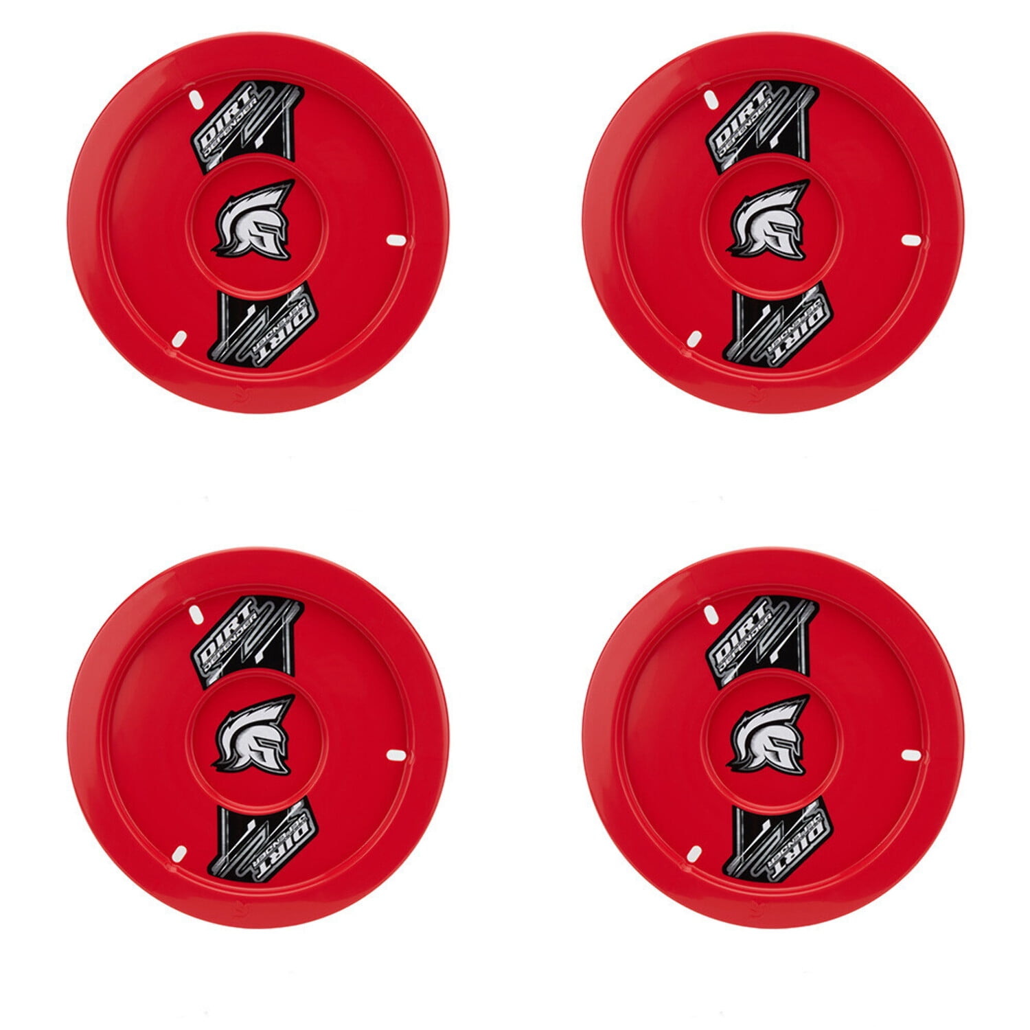 Dirt Defender 15 x 8 Gen II Solid Wheel Covers Mud Covers Red 4 Pack ...