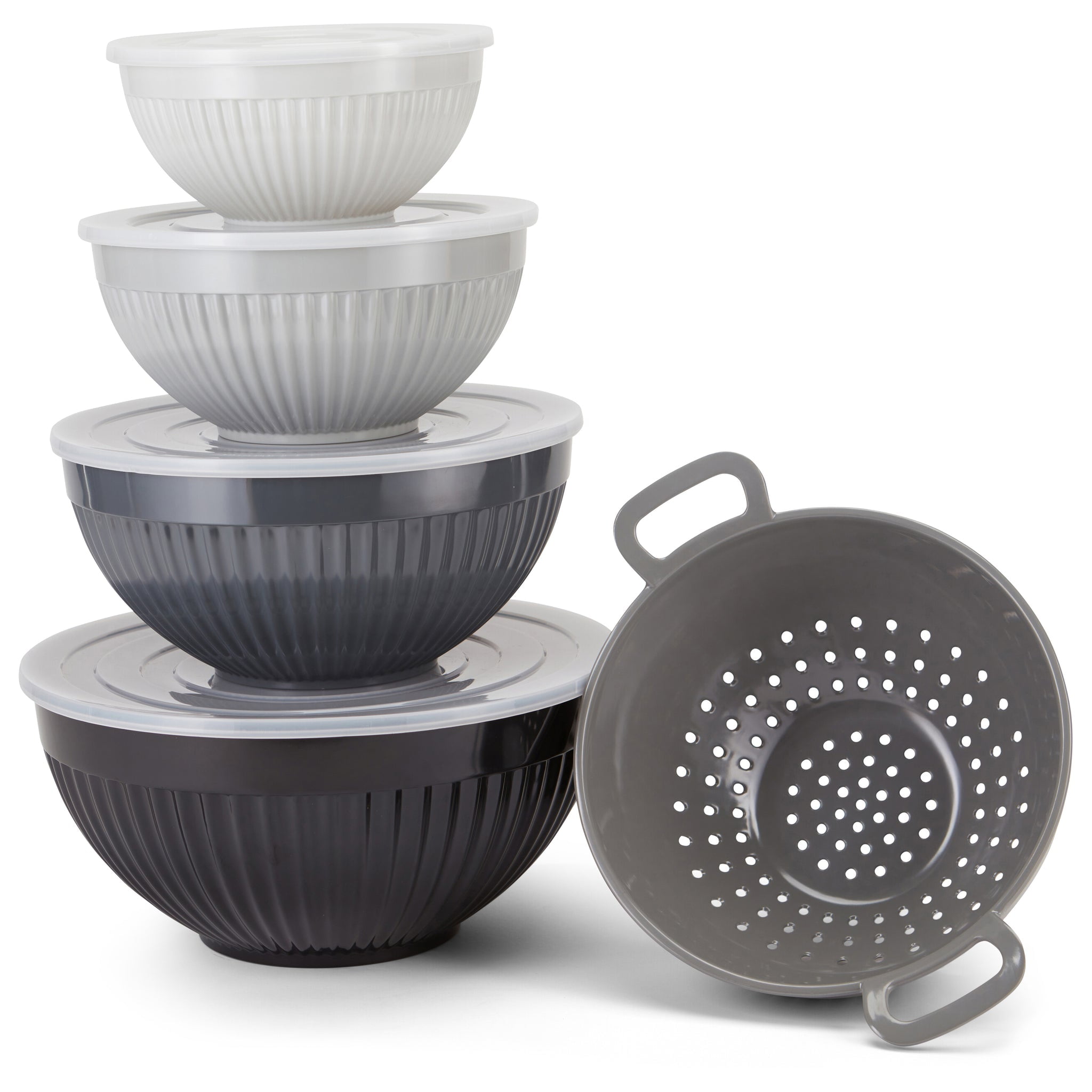 Phantom Chef 9 Piece Melamine Mixing Bowl Set - Black - Walmart.com