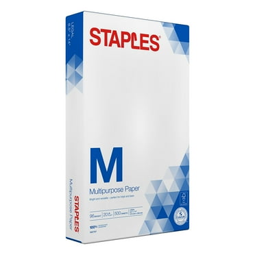 "Staples 8.5""x11"" Multipurpose Paper, 20 lbs, 94 Brightness, 500/RM ...