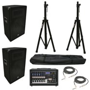 Complete Professional 2000 Watts Complete PA System 6 Ch Mixer 10 ...