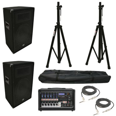 Complete Professional 2000 Watts Complete PA System 6 Ch Mixer 10 ...