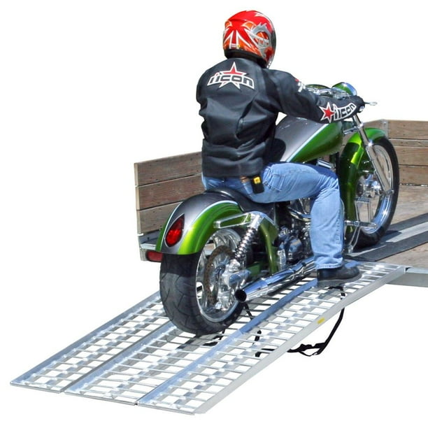 Black Widow M-8440 Aluminum 7' Tri-Fold Arched Motorcycle Ramp ...