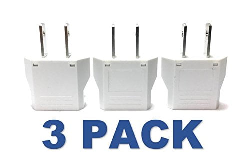 Norstar MF-7 European Asian to American Plug Adapter 2 Flat Pins ...