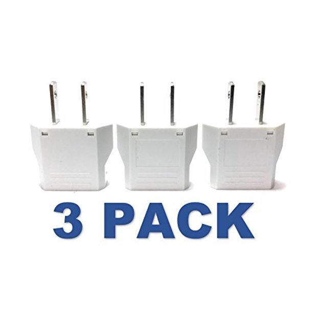 Norstar MF-7 European Asian to American Plug Adapter 2 Flat Pins ...