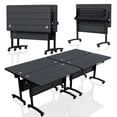 47.2 in Morandi with Cable Hole Set of 4 Folding Conference Tables with ...