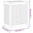 vidaXL Wash Bin Laundry Hamper Basket with Lid for Clothes Solid Wood ...
