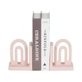 Sagebrook Home Arch Bookends Contemporary Ceramic Rainbow Arched Bookend Set for Book Display ...