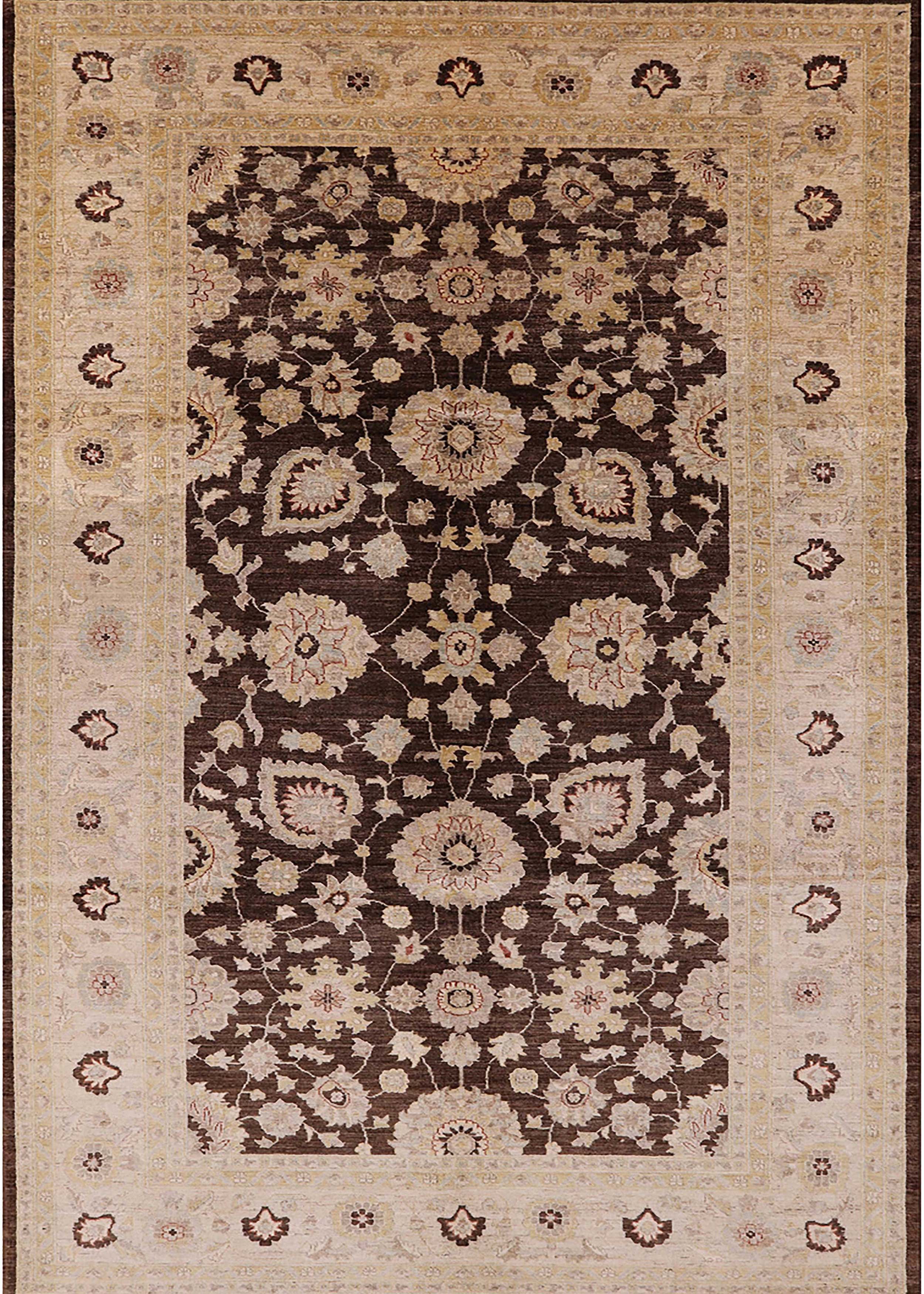 Ahgly Company Indoor Rectangle Mid-Century Modern Dark Sienna Brown ...