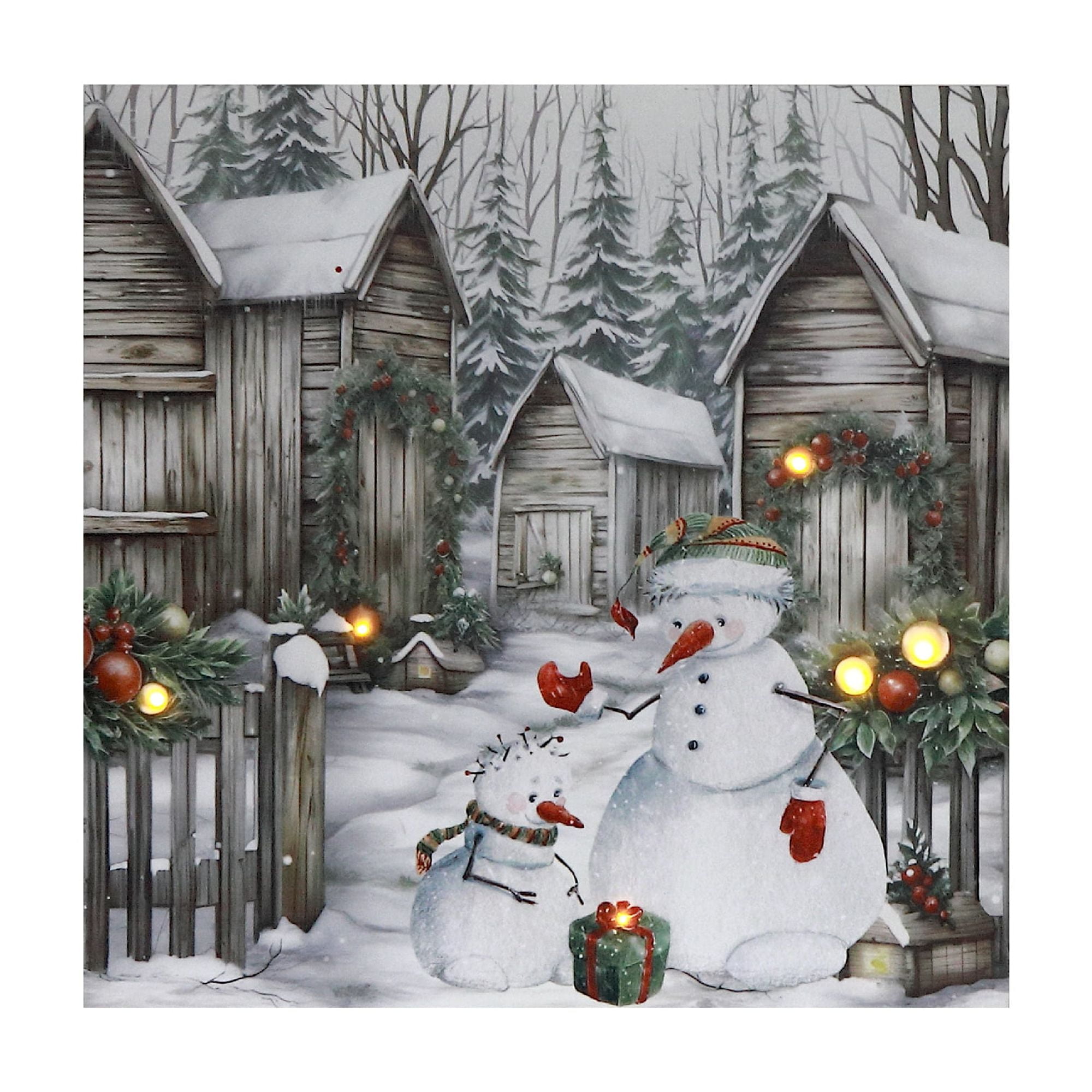 Click here for Ih Casadécor Led Canvas Wall Art With Timer (Snowm... prices