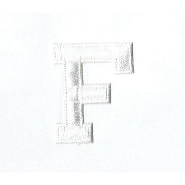 Alphabet Letter - F - Color Red - 2" Block Style - Iron On Embroidered ...