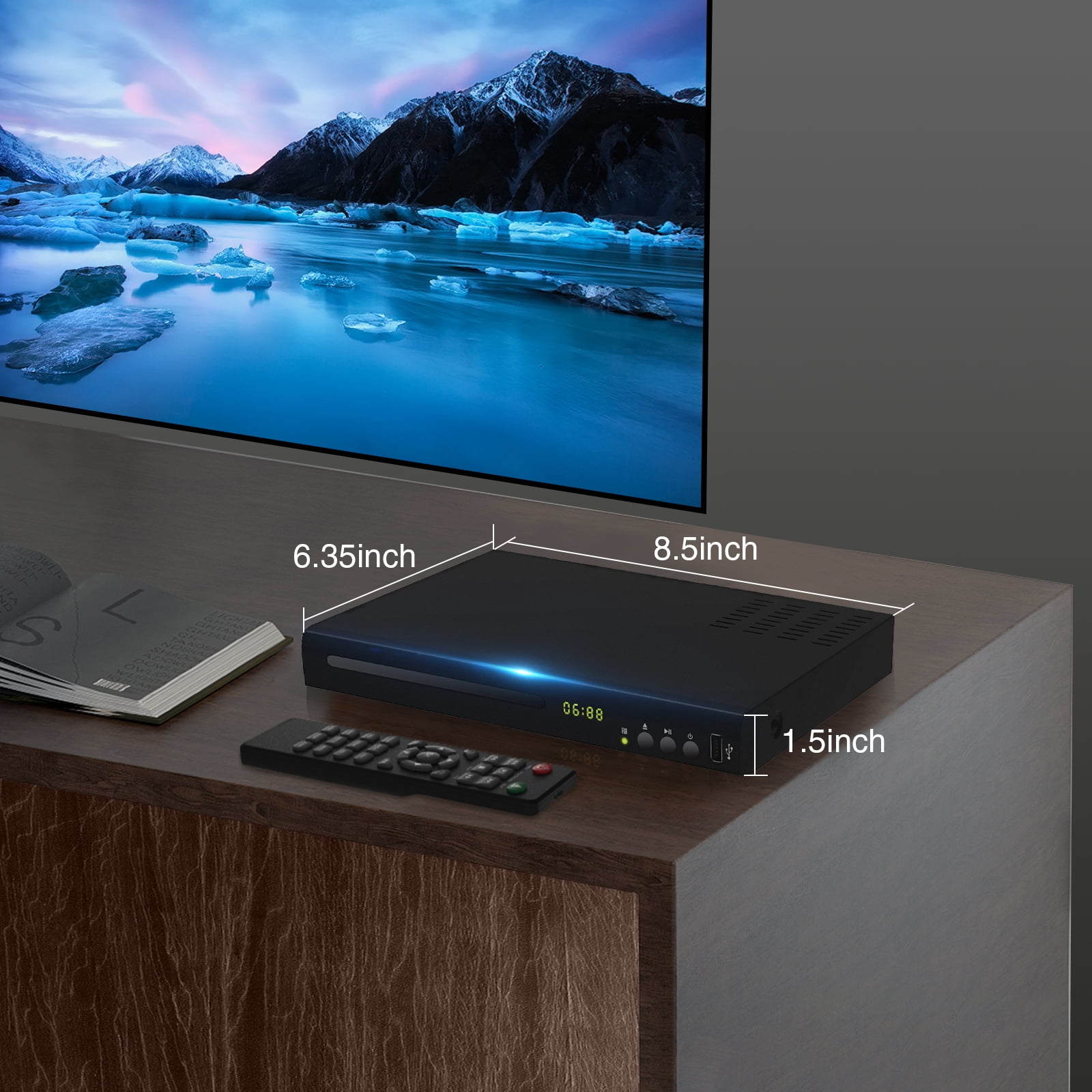 HDMI Blu Ray Player, 1080P Support for All DVDs & Region A1 Blu-Rays in ...