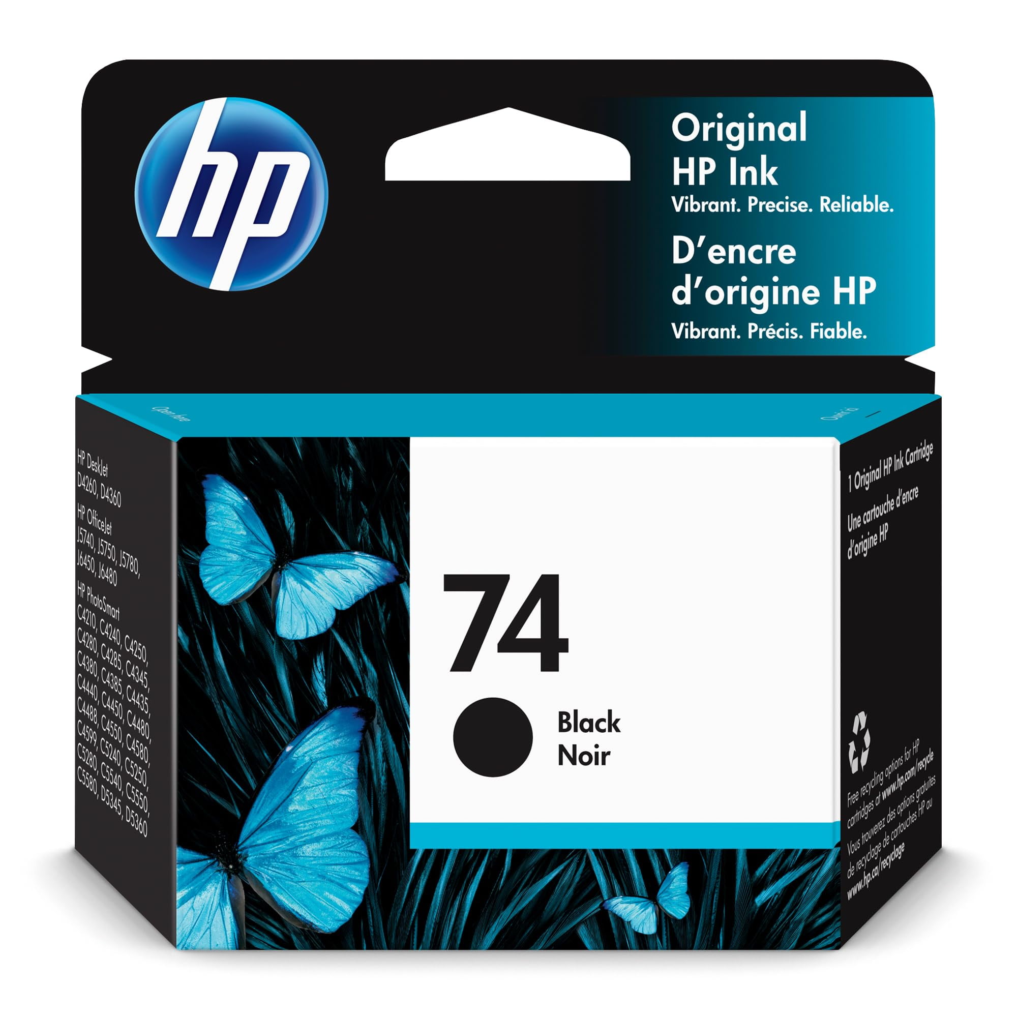 Cartucho de tinta HP 74 (CB335WN) negro original 200 páginas | Bodega ...