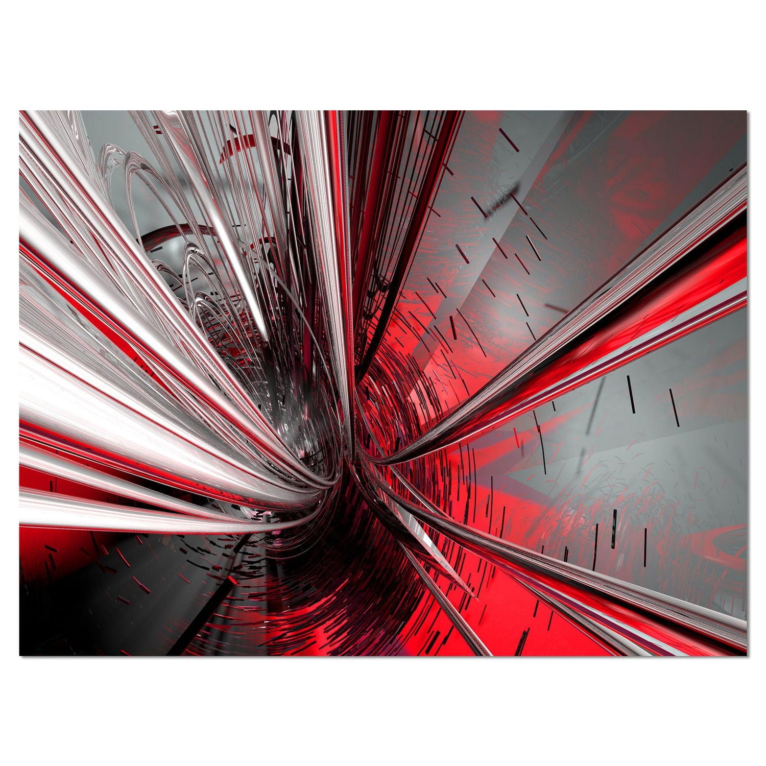 Click here for Designart Fractal 3d Deep Into Middle Canvas Wall... prices