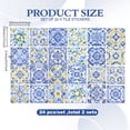 48Pcs Square Waterproof Self-Adhesive Backsplash Tile Stickers Flower ...