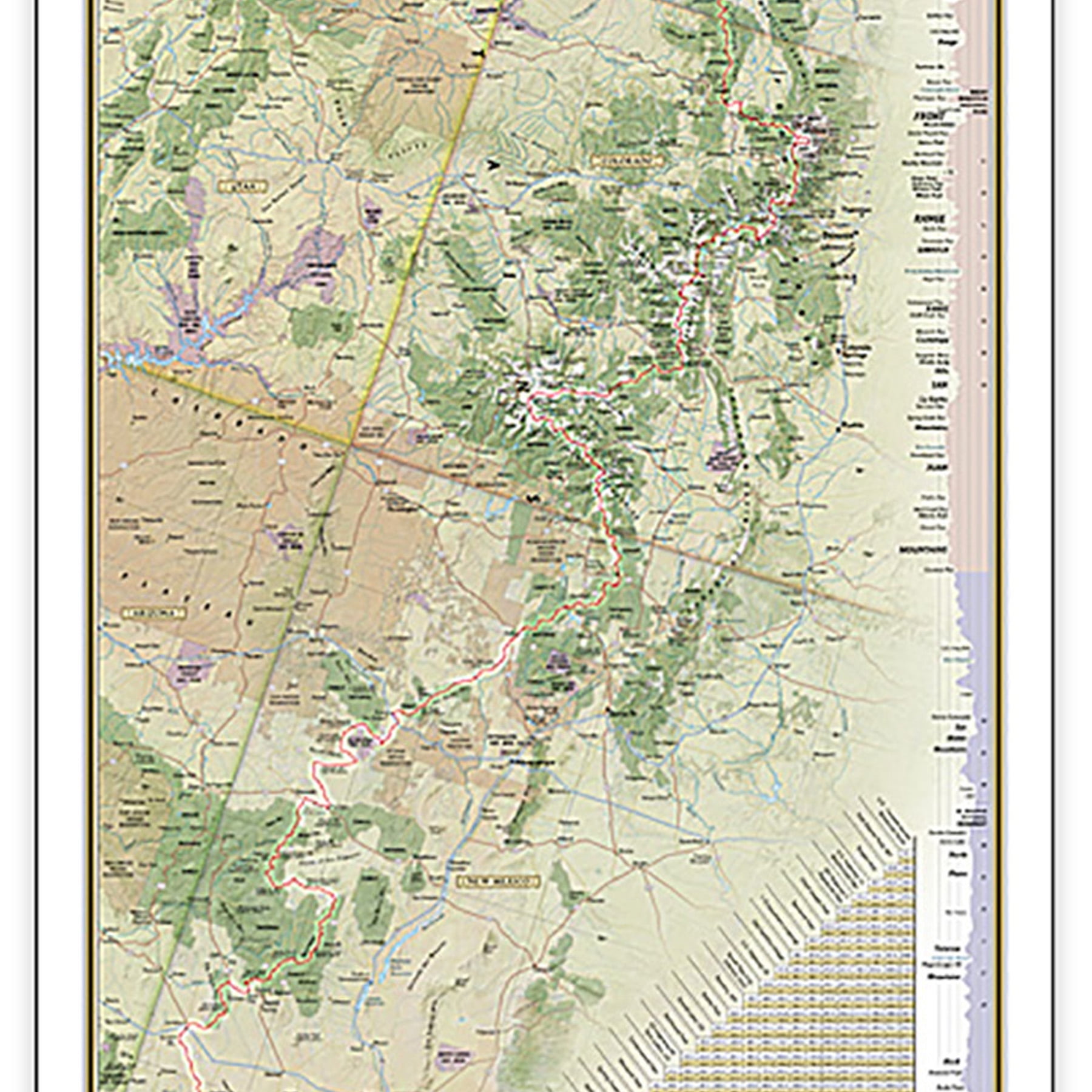 National Geographic Map National Geographic Continental Divide Trail ...