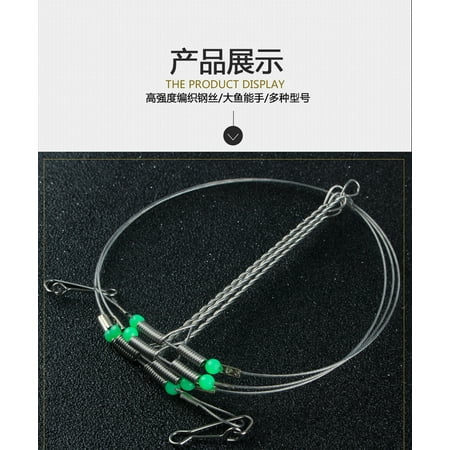 Hi.FANCY Stainless Steel Fishing Rigs Wire Leader Fishing Tackle String ...