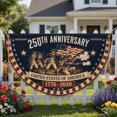 250th Anniversary United States Semicircle Fence Flag, 1776-2026 ...